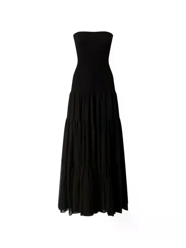 Pinko Sleeveless Ribbed Bodice Maxi Dress