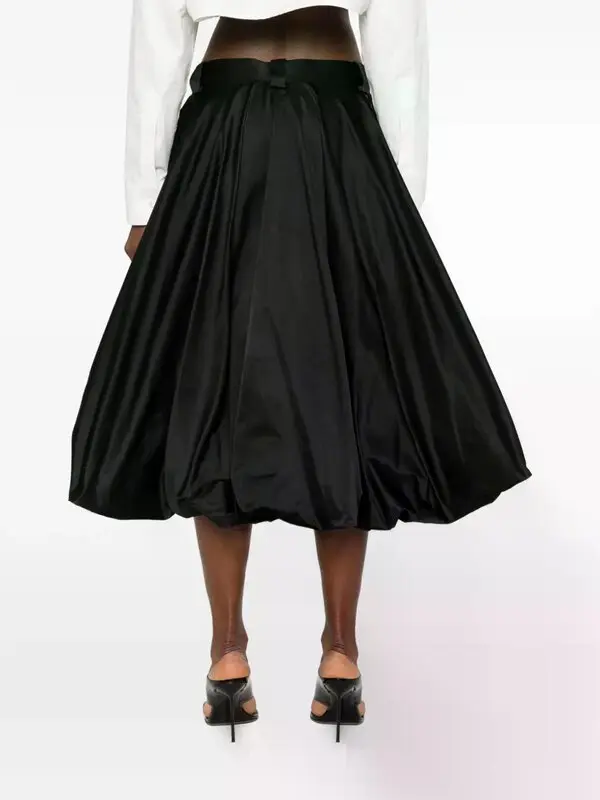 Balenciaga Gathered Midi Skirt - Black