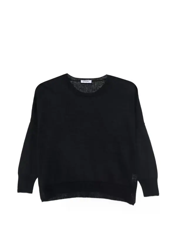 BASE Crew-neck Fine Knit Sweater - Blue