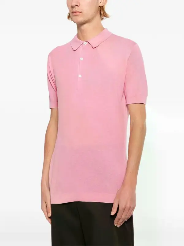 John Smedley Roth Polo Shirt - Pink