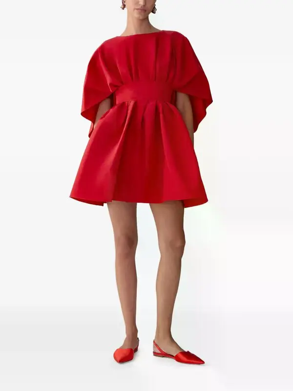 Carolina Herrera Fan Mini Dress - Red