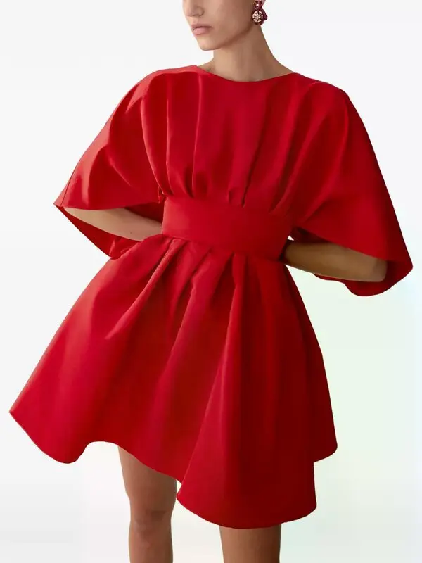 Carolina Herrera Fan Mini Dress - Red