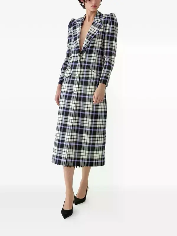 Carolina Herrera Plaid Single-breasted Coat