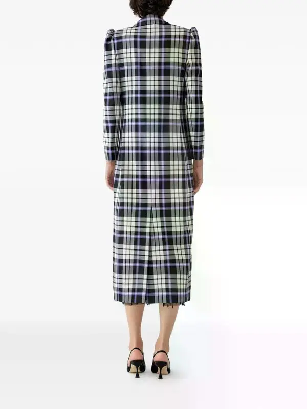 Carolina Herrera Plaid Single-breasted Coat