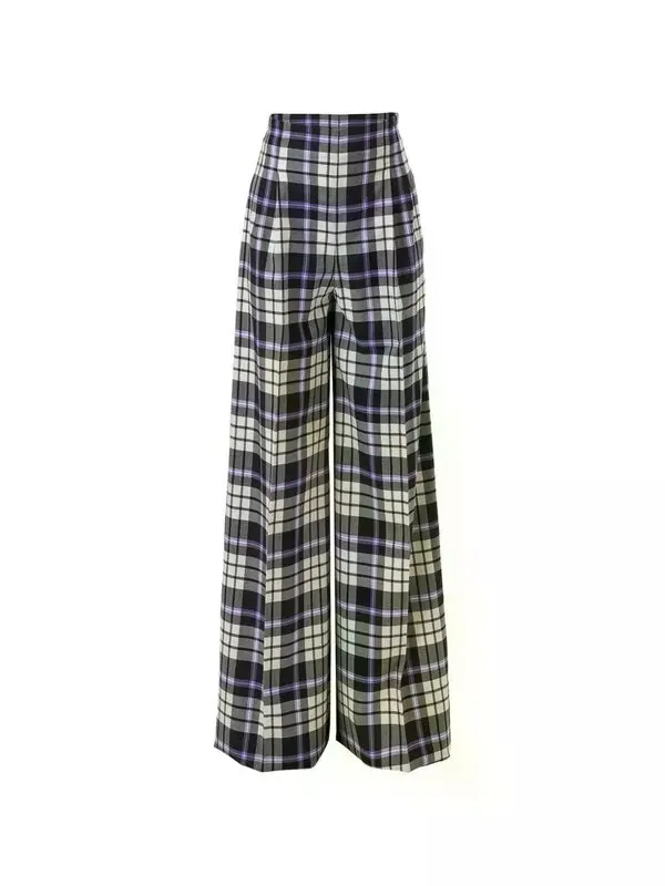 Carolina Herrera Wide-leg Marisol Plaid Pants