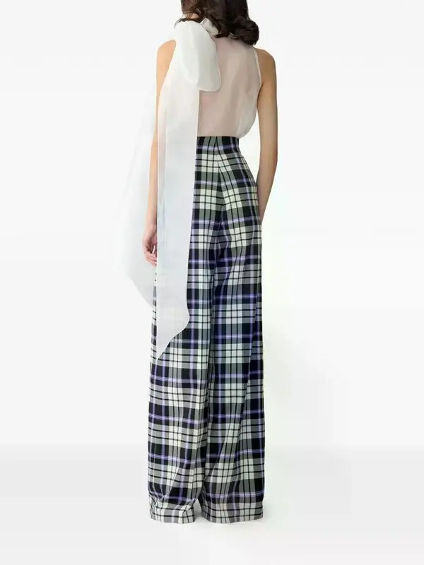 Carolina Herrera Wide-leg Marisol Plaid Pants