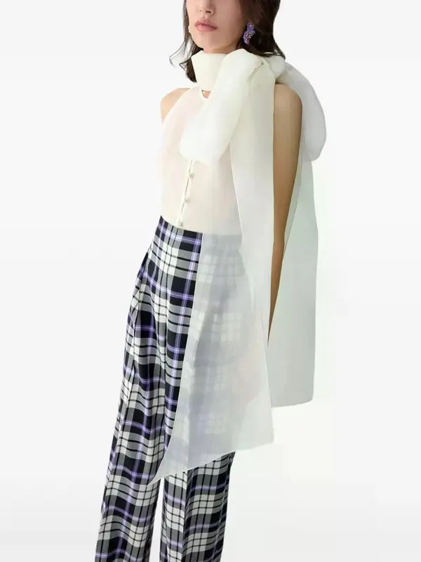 Carolina Herrera Wide-leg Marisol Plaid Pants