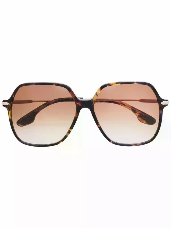 Victoria Beckham Tortoiseshell Oversized Sunglasses