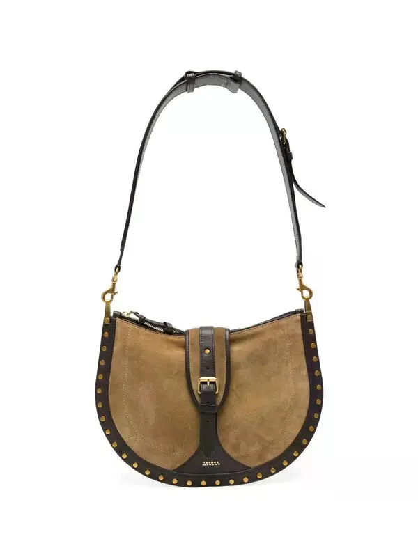 Isabel Marant Étoile Oskan Buckle Leather Shoulder Bag - Neutrals