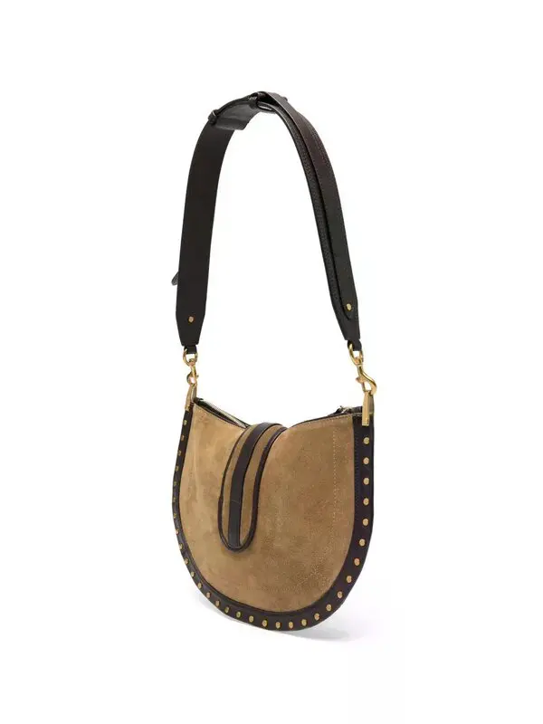 Isabel Marant Étoile Oskan Buckle Leather Shoulder Bag - Neutrals