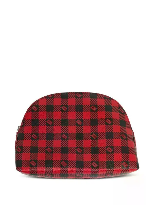 AAPE BY *A BATHING APE Checked Makeup Bag - Red