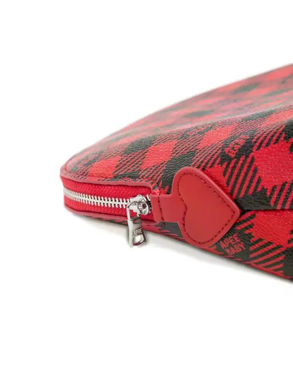 AAPE BY *A BATHING APE Checked Makeup Bag