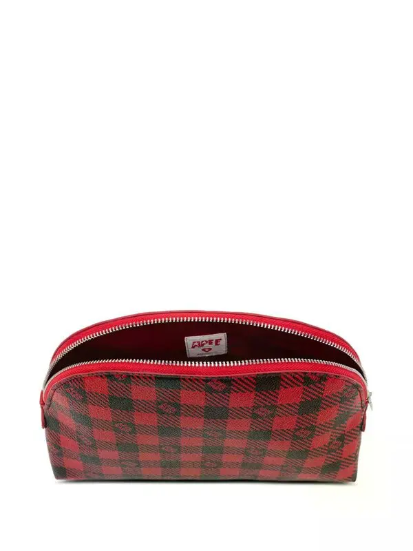 AAPE BY *A BATHING APE Checked Makeup Bag