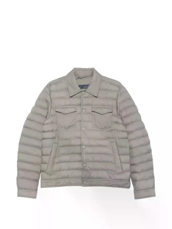 Herno Buttoned Jacket With Pockets - Grey