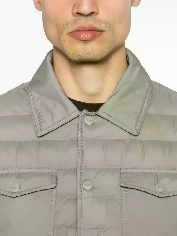 Herno Buttoned Jacket With Pockets - Grey