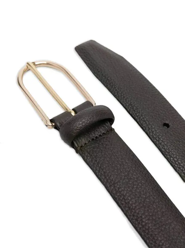 DELL'OGLIO Textured Leather Belt