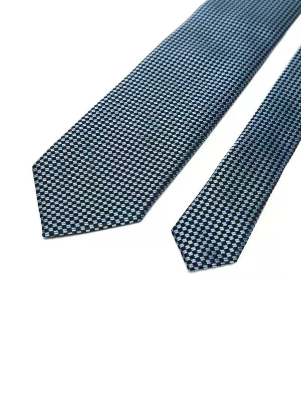 TOM FORD Patterned Neck Tie - Blue