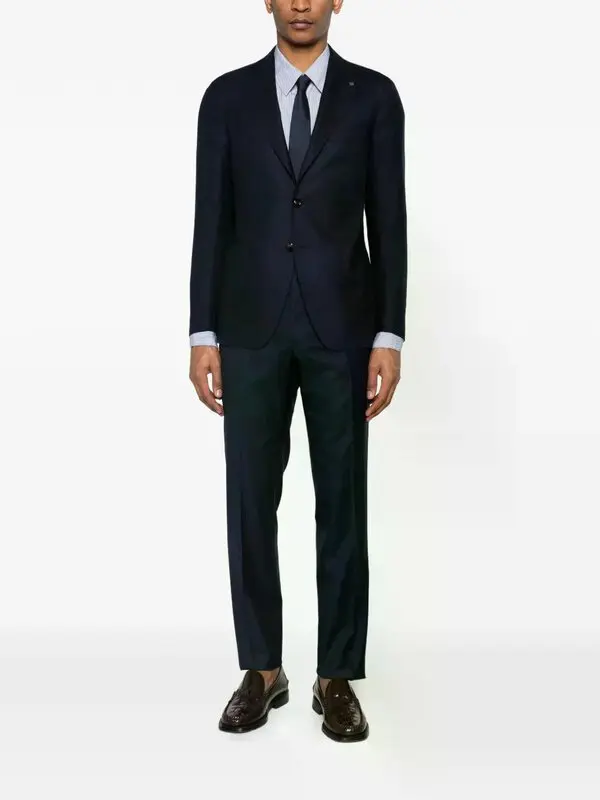 Tagliatore Button Blazer - Blue