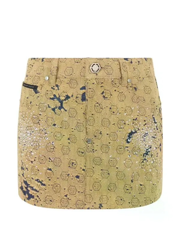 Philipp Plein Jacquard Mini Skirt