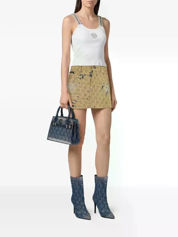 Philipp Plein Jacquard Mini Skirt