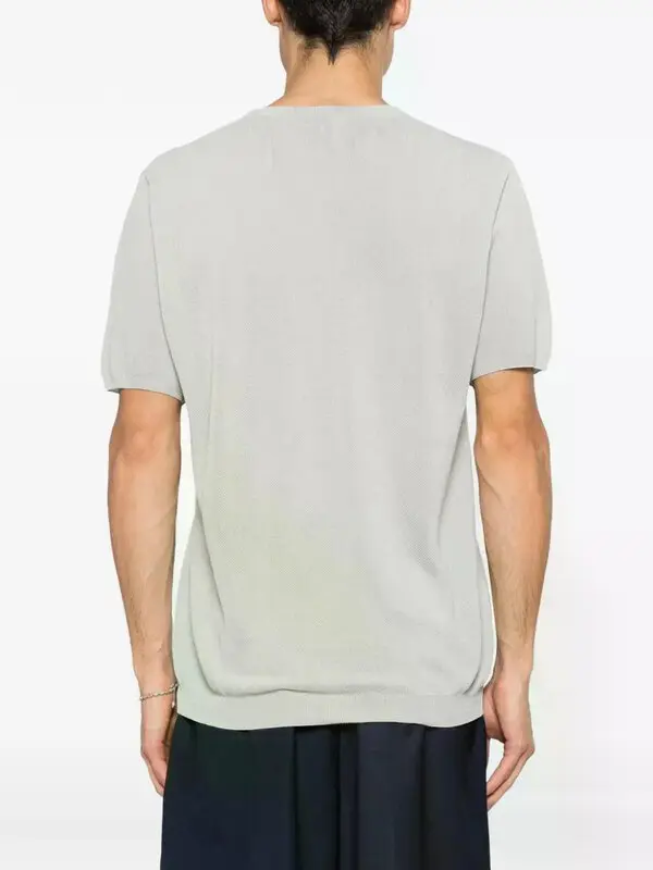 ROBERTO COLLINA Crew-neck Ribbed-knit T-shirt