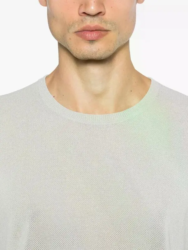 ROBERTO COLLINA Crew-neck Ribbed-knit T-shirt