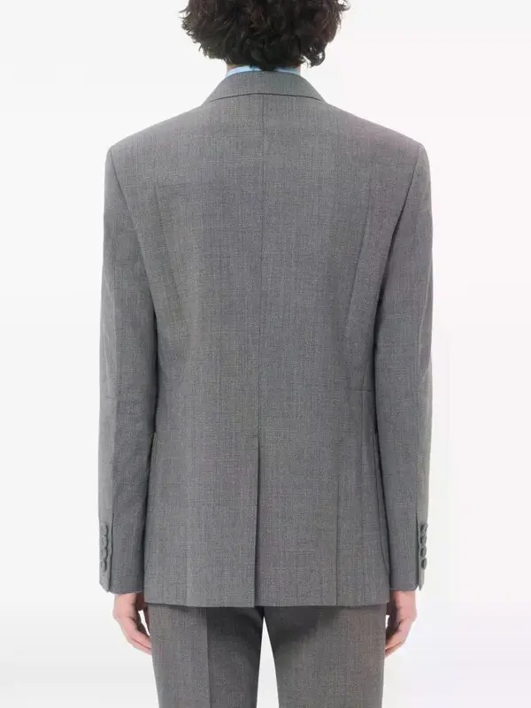 Valentino Garavani Double-breasted Jacket In Mouliné Wool With Pressed Crease