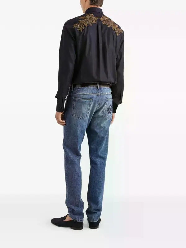 Dolce & Gabbana Martini Floral-embroidered Shirt