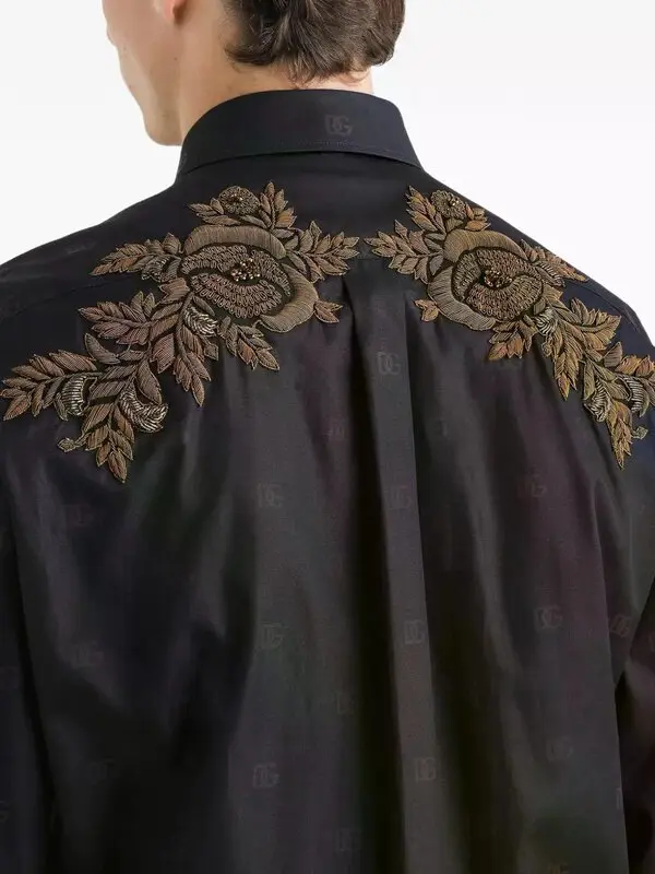 Dolce & Gabbana Martini Floral-embroidered Shirt