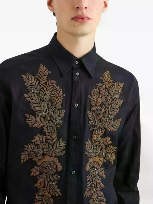 Dolce & Gabbana Martini Floral-embroidered Shirt