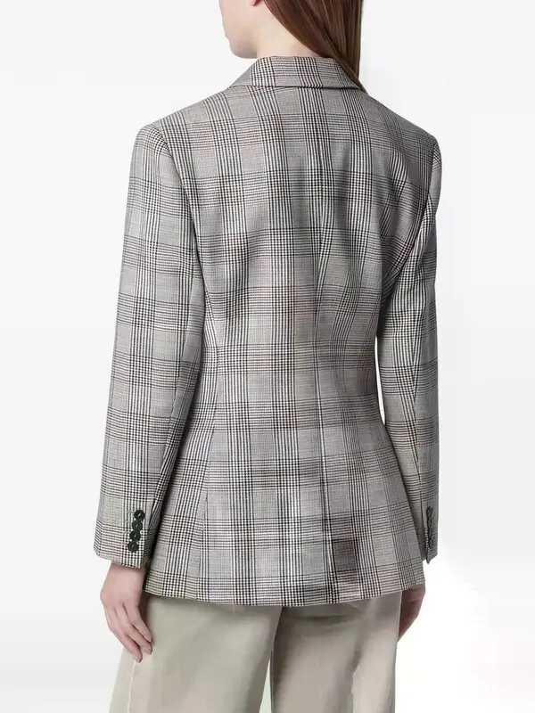 ANINE BING Aretha Plaid Blazer - Neutrals