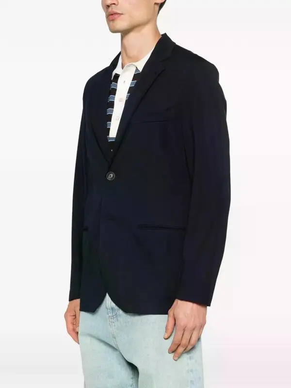 Emporio Armani Button Single-breasted Blazer - Blue
