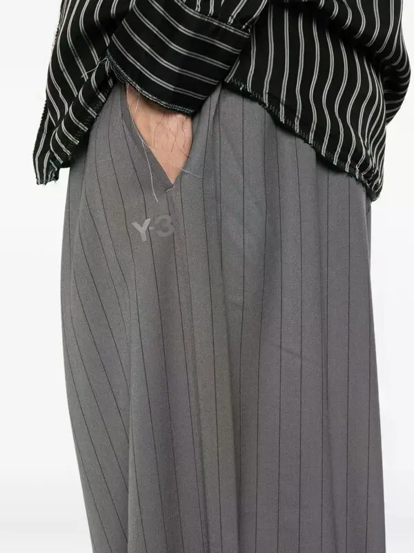 Y3 Pinstripe Drawstring Trousers