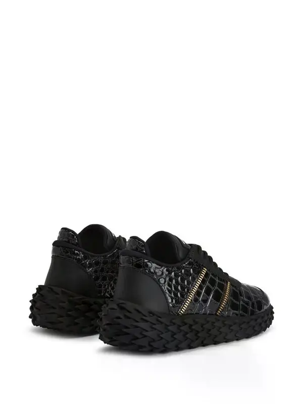 GIUSEPPE ZANOTTI Urchin Crocodile-effect Sneakers - Black