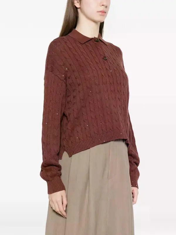 Brunello Cucinelli Cable-knit Polo Shirt