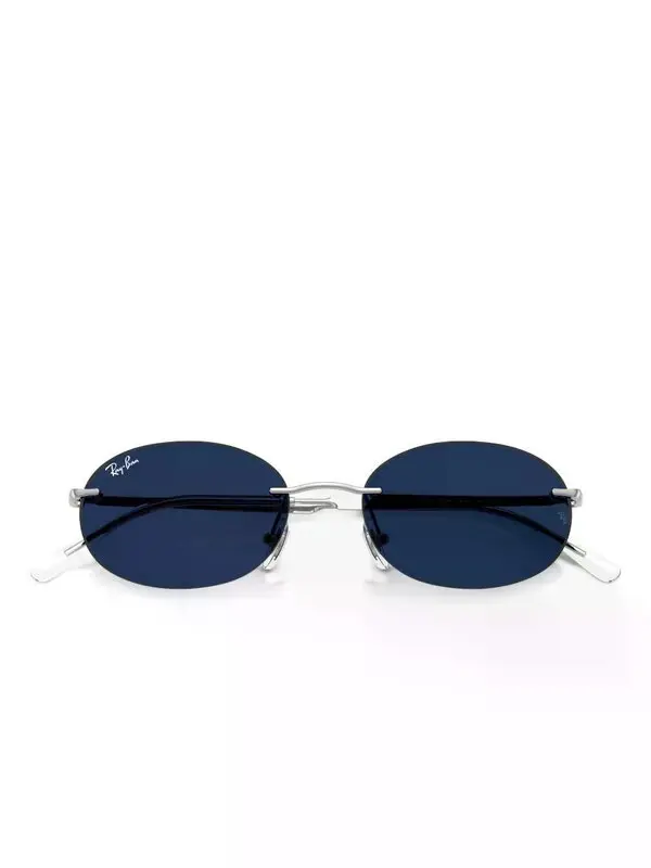 Ray-ban Oval-frame Glasses - Silver