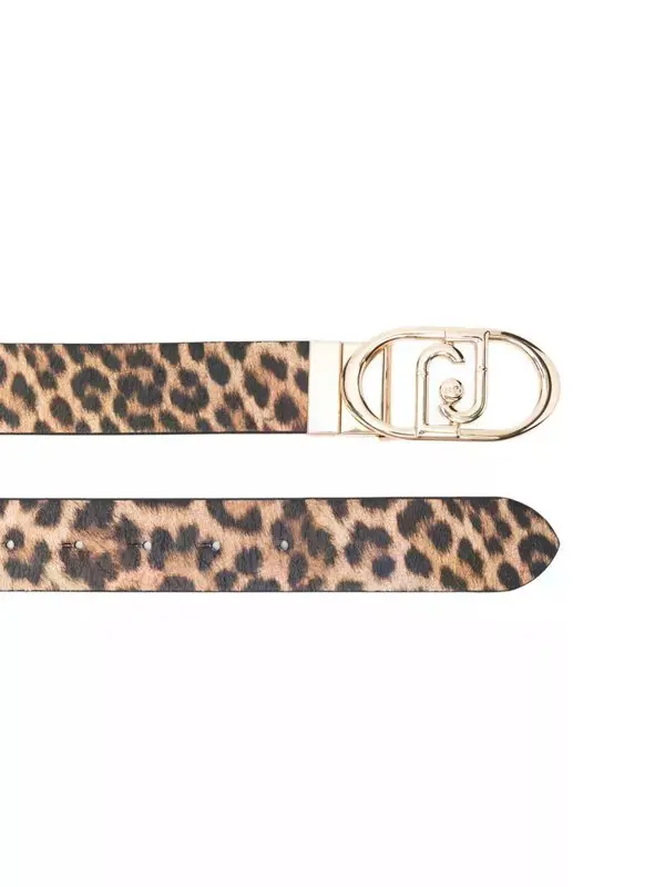 Liu Jo Leopard Print Buckle Belt