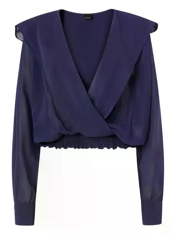 Pinko V-neck Shirred Top