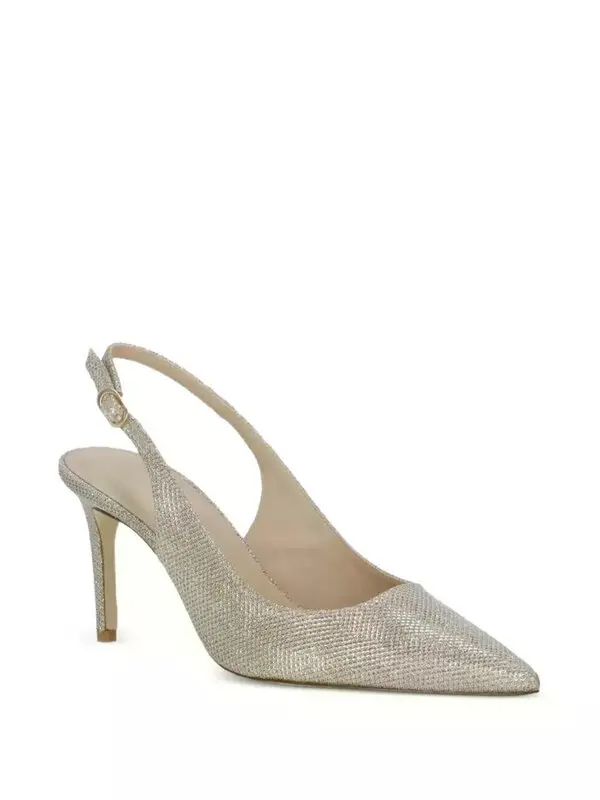STUART WEITZMAN Pointed-toe Slingback Pumps - Silver
