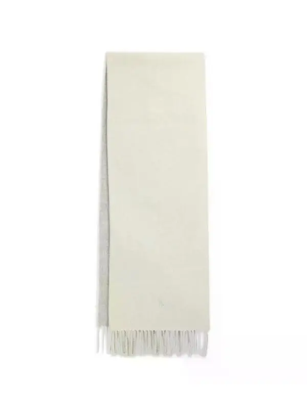 Polo Ralph Lauren Fringe Embroidered Scarf - Grey