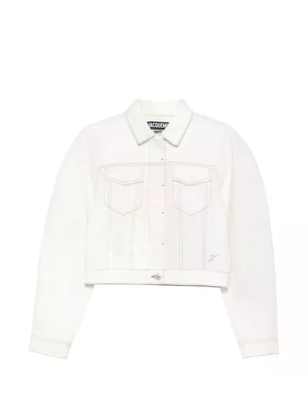 Jacquemus The Ovalo De-nîmes Denim Jacket - Neutrals