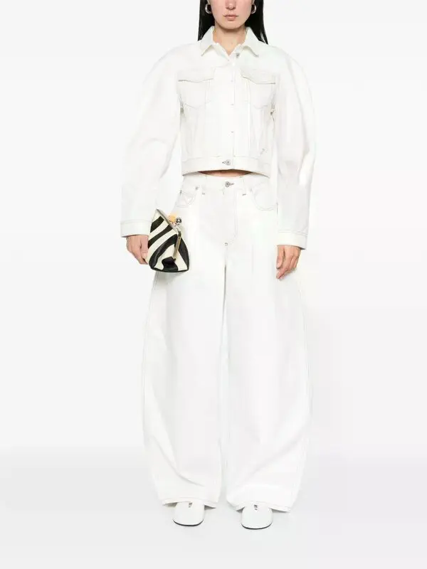 Jacquemus The Ovalo De-nîmes Denim Jacket - Neutrals