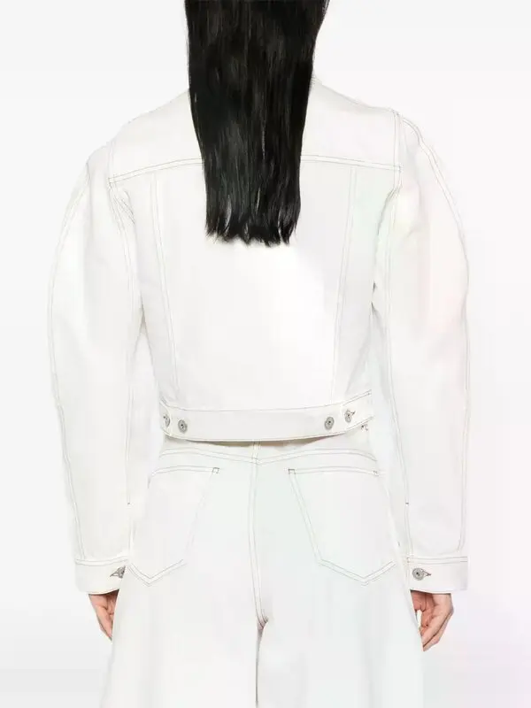 Jacquemus The Ovalo De-nîmes Denim Jacket - Neutrals