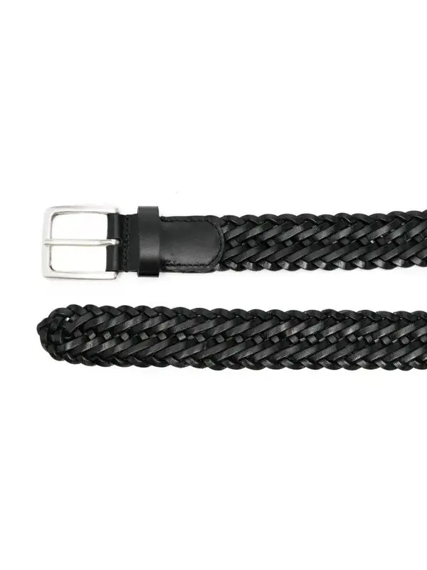 Anderson's Braided Leather Belt - Black
