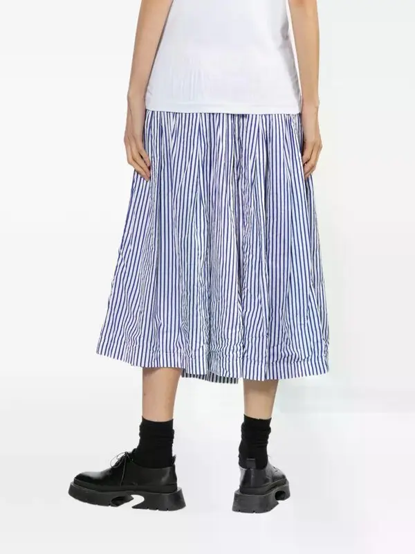 Comme Des Garçons Striped Pleated Midi Skirt
