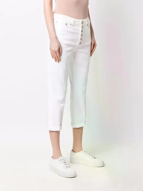 DONDUP Cropped Button-fastening Trousers