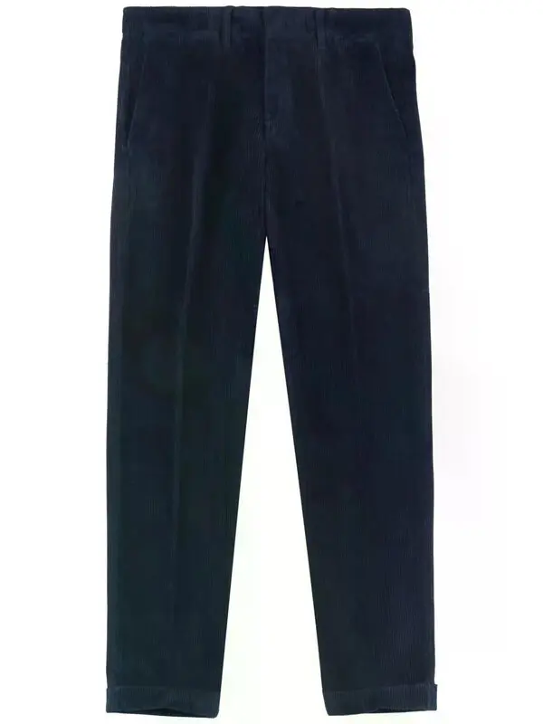 FAY Stretch-cotton Cropped Trousers