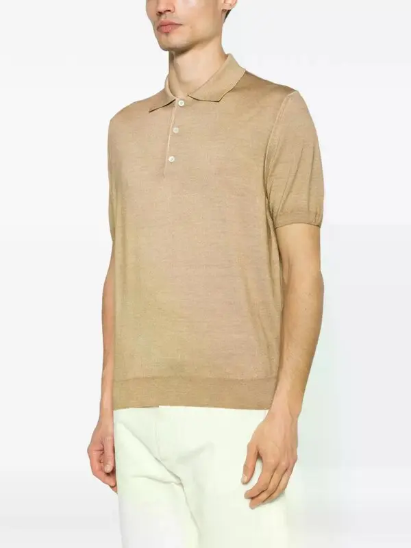 Canali Button Short-sleeve Polo Shirt