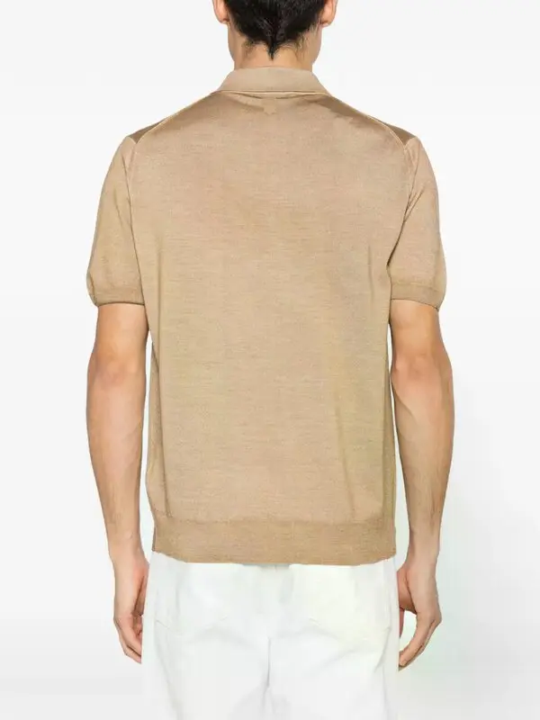 Canali Button Short-sleeve Polo Shirt