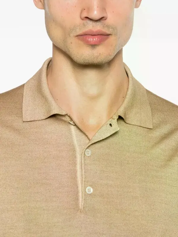 Canali Button Short-sleeve Polo Shirt